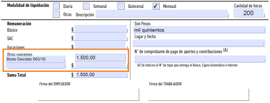 ¿Cómo incluir el bono en el recibo de sueldo del servicio doméstico ...