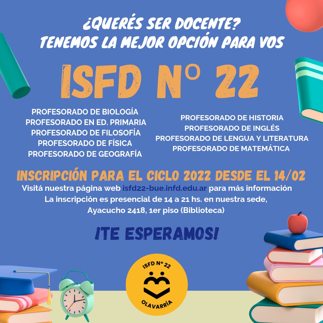 El Instituto Superior De Formación Docente 22 Ofrece Sus 9 Carreras