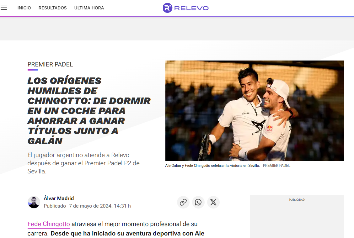 La historia de vida de “Fede” Chingotto relatada en español :: Canal Verte